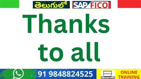 Fico Online Training In Telugu Sap Fico Course In Telugu Sap Tutorial For Beginners In