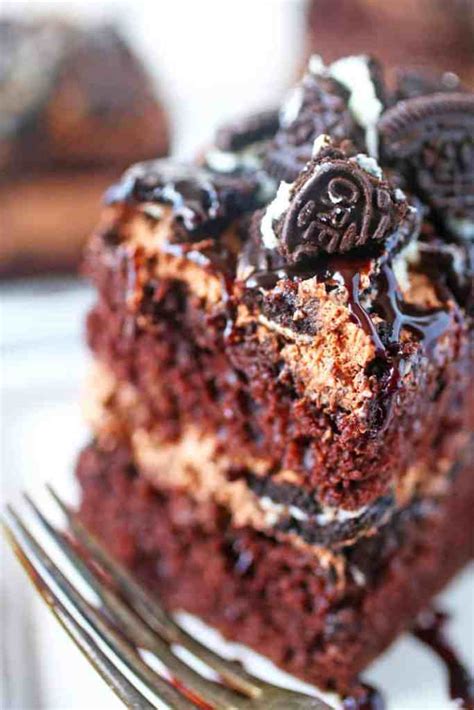Chocolate Oreo Cake Recipe Made From Cake Mix Brown Sugar Food Blog