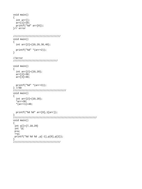 Arrays Test Pdf Computers