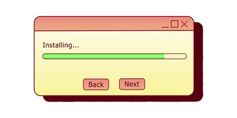 Warning Dialog Box Retro Pc User Interface Vector Image