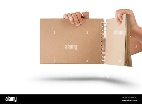 Notepad Isolated On White Background Brown Notepad Made From Recycled