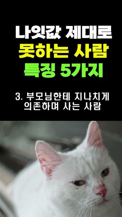 나잇값 제대로 못하는 사람 특징 5가지 Youtube