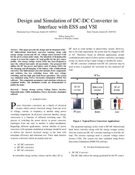 pdf simulation of dc dc converter in interface with voltage source