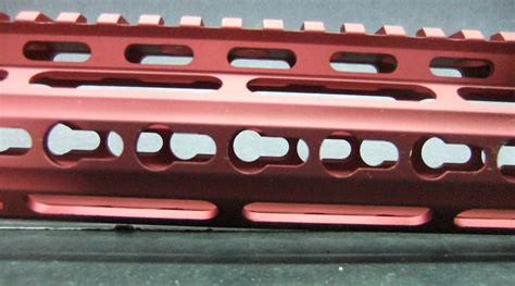 15″ Inch Ar15 Ar 15 Ar Clamp Ultra Light Slim Anodized Red Keymod Free