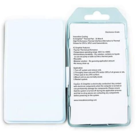 Innovation Cooling Graphite Thermal Pad Alternative To Thermal Paste Grease 30 X 30 Mm