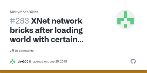 XNet Network Bricks After Loading World With Certain Devices Connected Issue McJtyMods