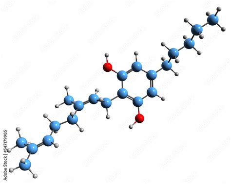 3d Image Of Cannabigerol Skeletal Formula Molecular Chemical