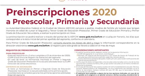 Secundaria 271 Tm 2020 2021 Preinscripciones 2020 2021