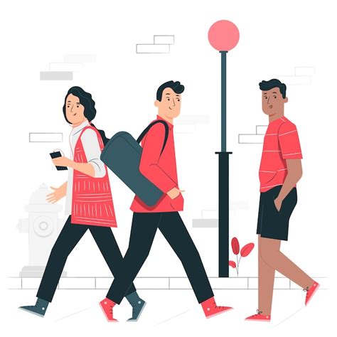 Free Vector Passing By Concept Illustration