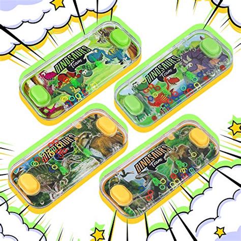Sevenq Handheld Water Games 4 Packs Dinosaur Theme Water Toss Ring