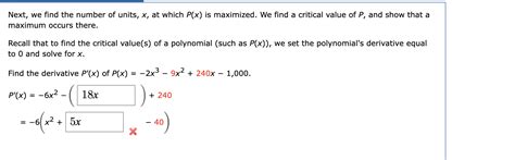 Solved In This Problem P And C Are In Dollars And X Is The