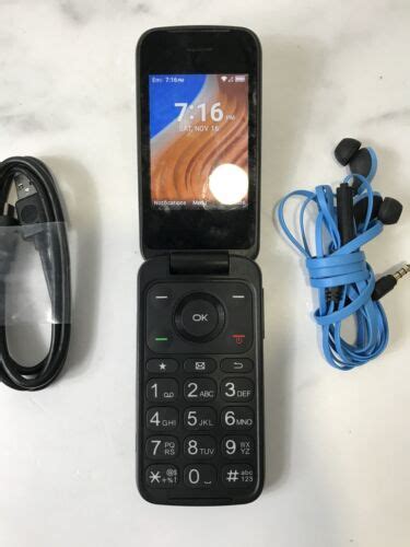 Tcl 4058g Flip 2 8gb Lte Smart Flip Phone Black See Description Ebay