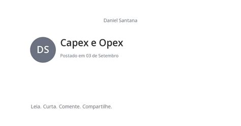 Capex E Opex