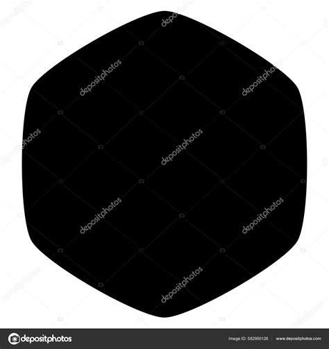 Rounded Polygon Shape Elements Vector Illustration Stock Vector By