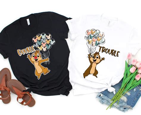 Chip And Dale Shirt Chip N Dale Tee Mickey Balloon Shirt Etsy