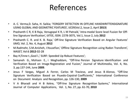 Signature Verification Using Sift Features Ppt