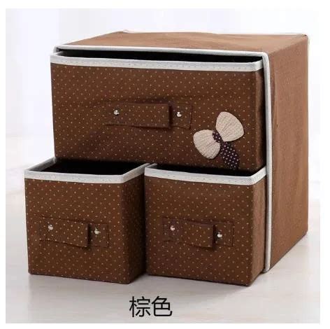 New Folding 3 In 1 Drawer Fabric Storage Box Organizer Lazada PH