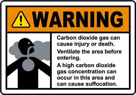 Warning Carbon Dioxide Gas Concentration Sign Get 10 Off Now