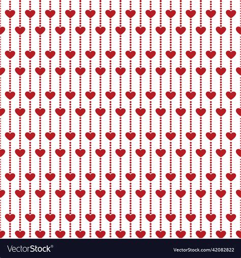 Hearts And Dots Seamless Pattern Background Vector Image