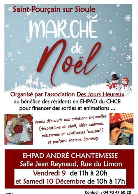 Marché de Noël de l association Des jours heureux Ville de Saint