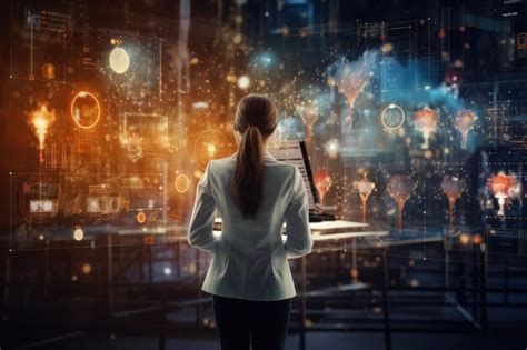 Premium Ai Image Business People Analysis Big Data Statistic Using