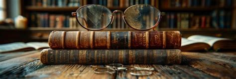 Premium Photo Detailed Pattern Of Antique Books And Reading Glasses