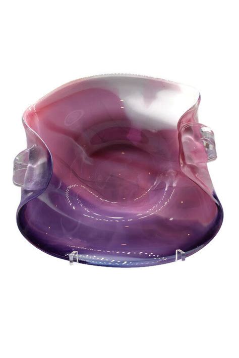 Cranberry Purple And White Chalet Dish Rossi Glass Niagara