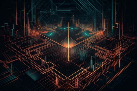 Premium Ai Image Cyberpunk Artistic Geometric Pattern Premium Ai Image Cyberpunk Artistic Geometric Pattern