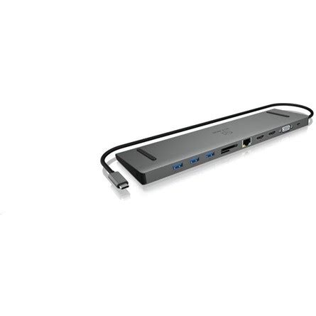 Raidsonic ICY BOX DockingStation in USB C dokkoló szürk