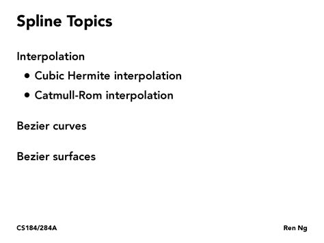Cs184284a Lecture 7 Bezier Curves And Surfaces