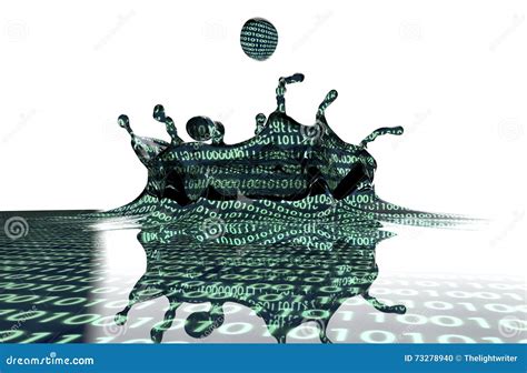 Concept Of Data Pool An Ocean Of Information Stock Illustration