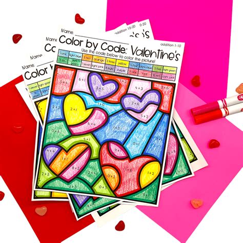 color by code bundle color by number printables for addition