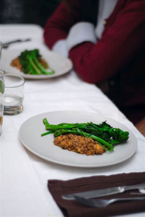Creamy Tomato Braised Lentils With Broccoli Rabe Not Eating Out In
