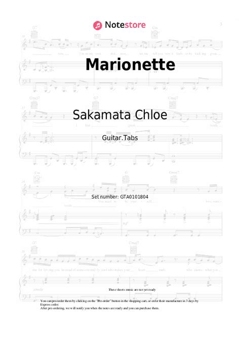 marionette tabs guitar sakamata chloe in note guitar tabs