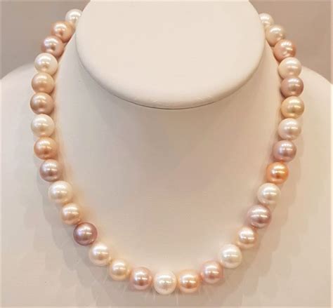 925 Silver 11x12mm Multi Cultured Pearls Necklace Catawiki