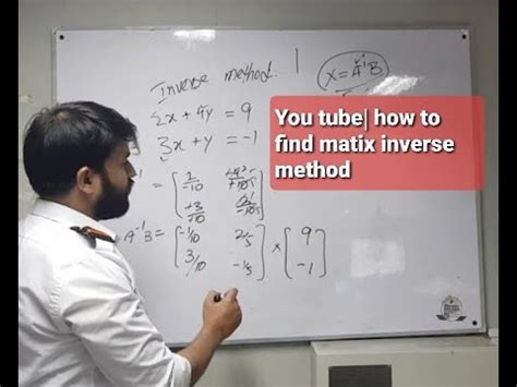 Matrix Inverse Method How To Find Matrix Inverse YouTube