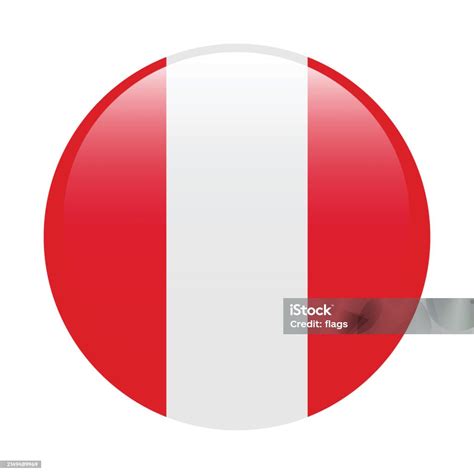 ペルーの国旗ペルーのサークルフラッグペルーの国旗フラグ アイコン標準色ペルーの円の旗のアイコンコンピュータイラストレーションデジタル