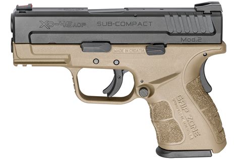 Springfield Xd Mod 2 45 Acp Sub Compact Flat Dark Earth Fde With