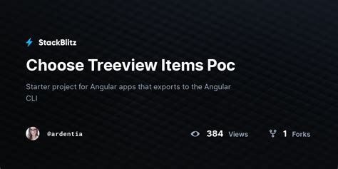 Choose Treeview Items Poc Stackblitz
