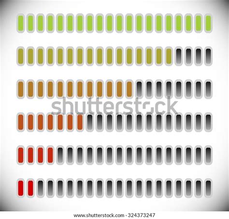 Color Coded Progress Level Indicator Units Vector De Stock Libre De