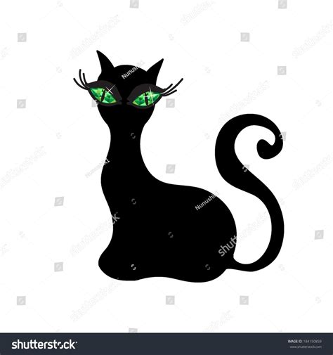 Black Cat Mascot Stock Vector Royalty Free 184150859 Shutterstock