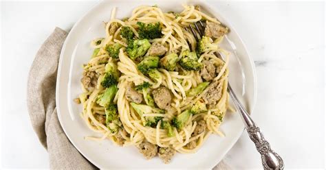 Chicken Sausage Pasta With Broccoli Just 7 Ingredients Slender Kitchen