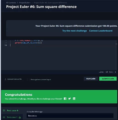 Coding Challenge Project Euler 6 Chetan Pagarelion Posted On