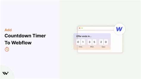 how to add a webflow countdown timer in 5 minutes
