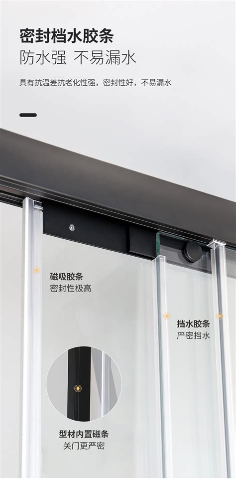 三联动折叠移门淋浴房定制极窄干湿分离玻璃隔断圣莉亚浴室隔断 阿里巴巴