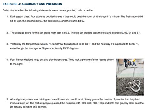 Solved Exercise 4 Accuracy And Precision Determine Whether