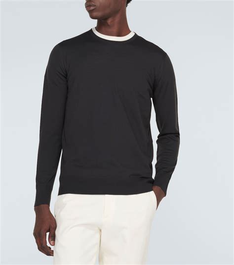 Top De Punto De Lana Virgen En Negro Loro Piana Mytheresa