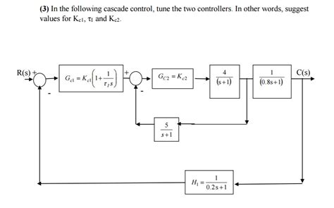 In The Following Cascade Control Tune The Two
