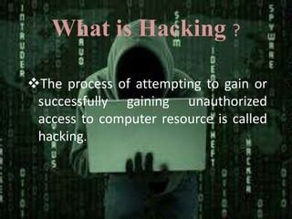 Hacking Presentation Slide PPTX Computing Technology Computing