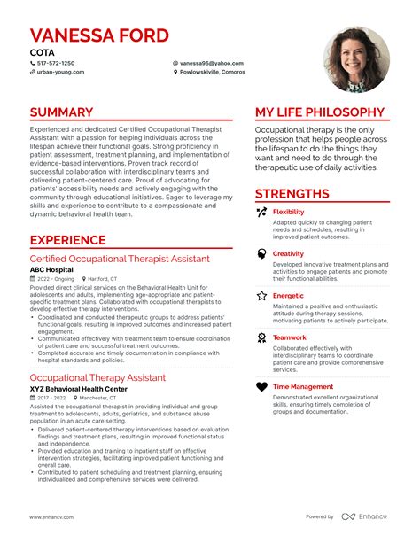 Occupational Therapy Assistant Sample Resume Pediatric Occupational